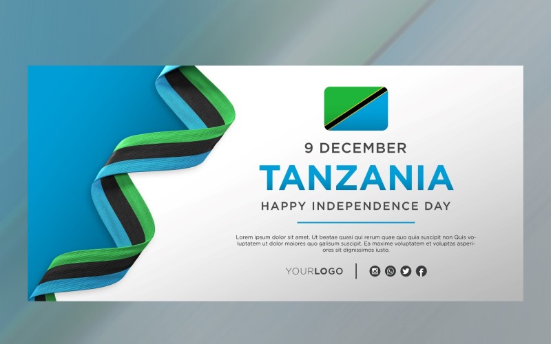 Tanzania National Independence Day Celebration Banner, National Anniversary