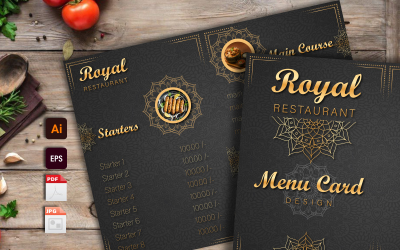 Restaurante Royal - Tarjeta de menú Royal - TemplateMonster
