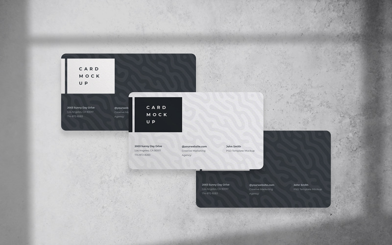 Business Card Mockup PSD Template Vol 19 - TemplateMonster