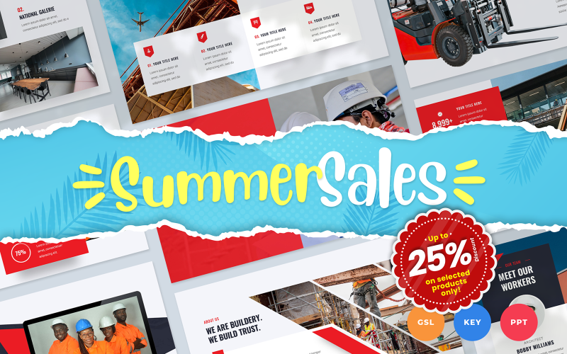 Archione – PowerPoint-Vorlage für den Bau - TemplateMonster