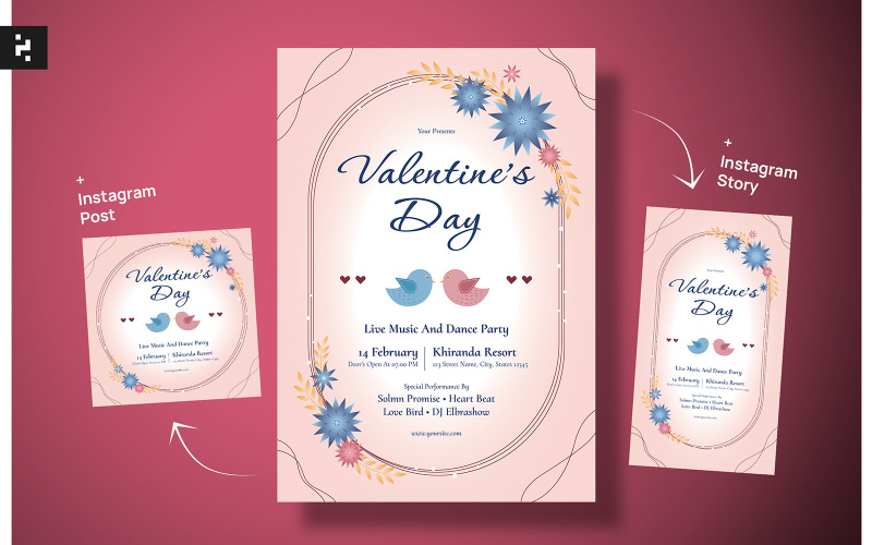 Valentine Day Flyer - Creative Modern - TemplateMonster
