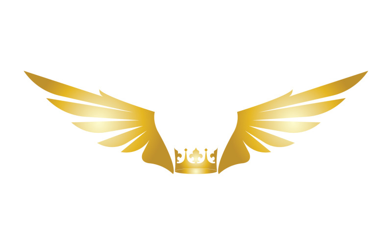 Asas Coroa Logotipo E Símbolo Vetor 20 - TemplateMonster