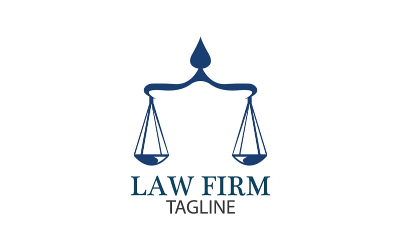 Law Firm Logo And Icon Design Template Vector 16