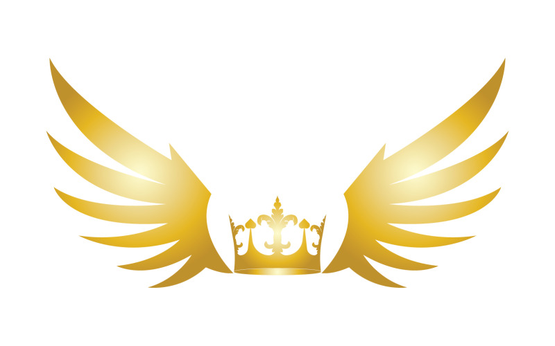 Wings Crown Logo And Symbol Vector 3 - TemplateMonster