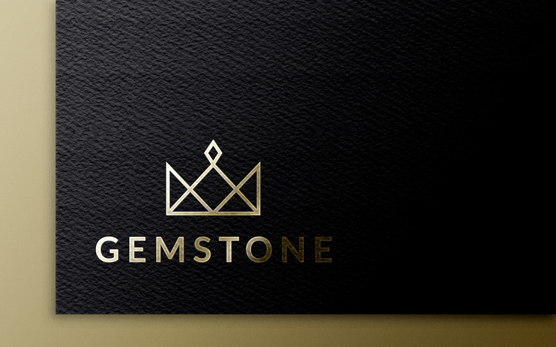 Golden Logo Mockup PSD Template Vol 16 - TemplateMonster