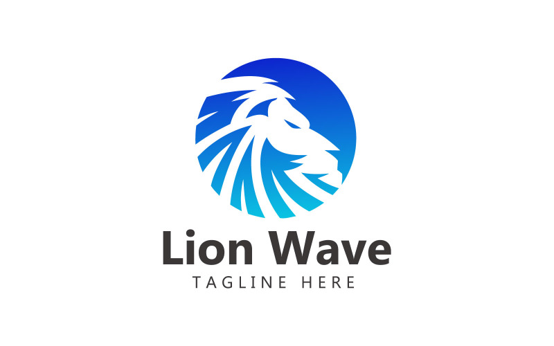 Logo Lion et modèle de logo Lion Wave - TemplateMonster