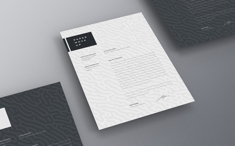 Flyer and Letter Mockup PSD Template Vol 37 - TemplateMonster