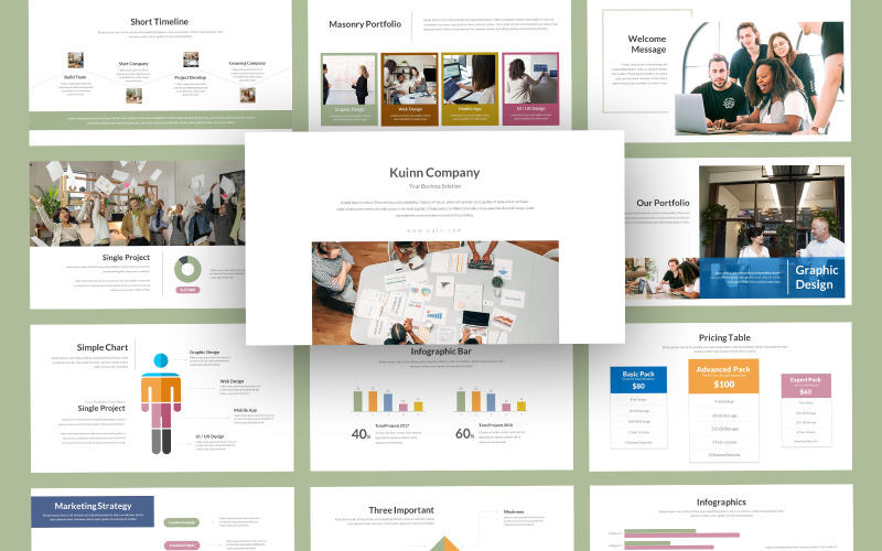 Kuinn Minimal Business Plantilla de PowerPoint