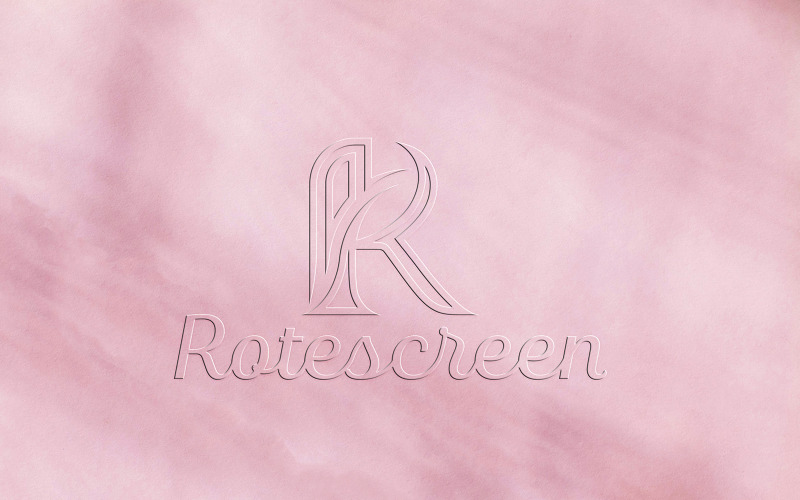 Yoga Logo Mockup Psd Template In Glossy Pink