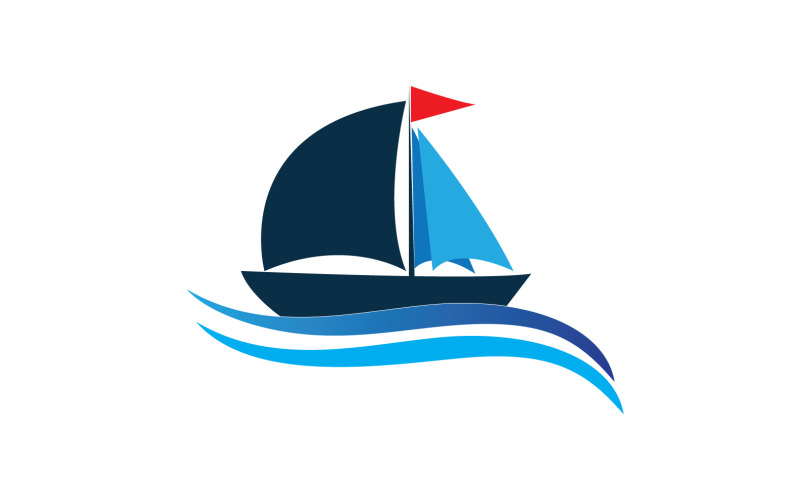 Logo de silhouette de navire linéaire Ocean Cruise Vector 10