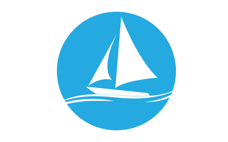 Logo de silhouette de navire linéaire Ocean Cruise Vector 55