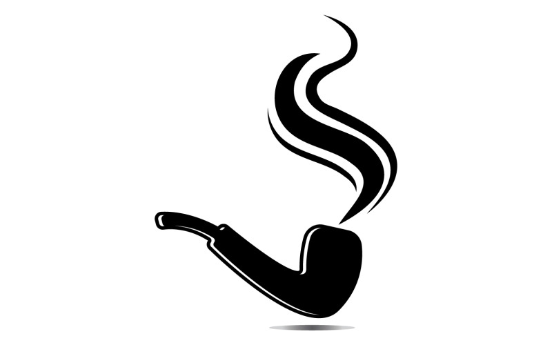 Conception d'illustration vectorielle d'icône de logo de fumer de pipe 15