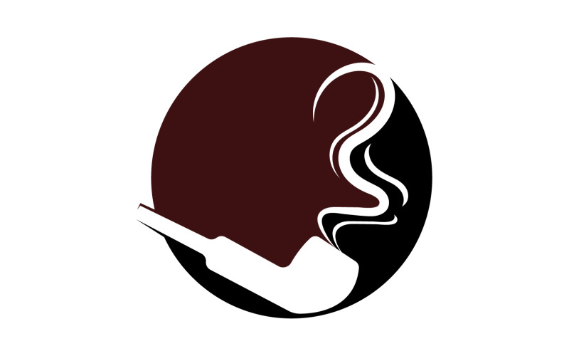 Conception d'illustration vectorielle d'icône de logo de fumer de pipe 17