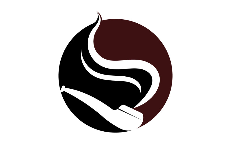 Conception d'illustration vectorielle d'icône de logo de fumer de pipe 18