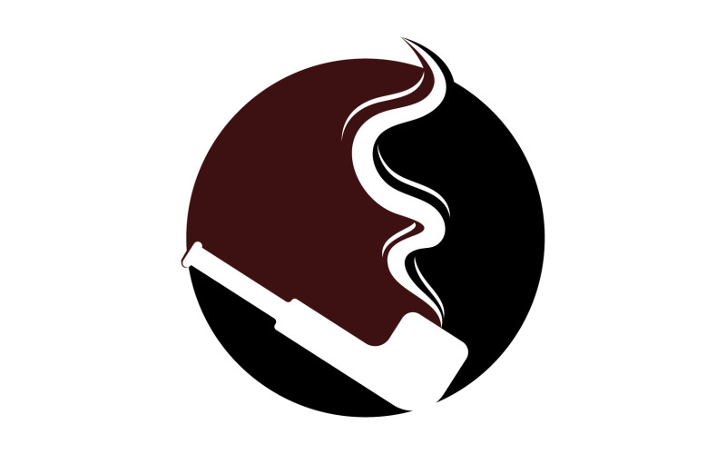 Conception d'illustration vectorielle d'icône de logo de fumer de pipe 29