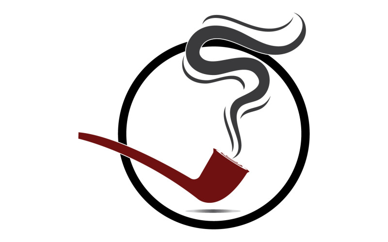 Conception d'illustration vectorielle d'icône de logo de fumer de pipe 38