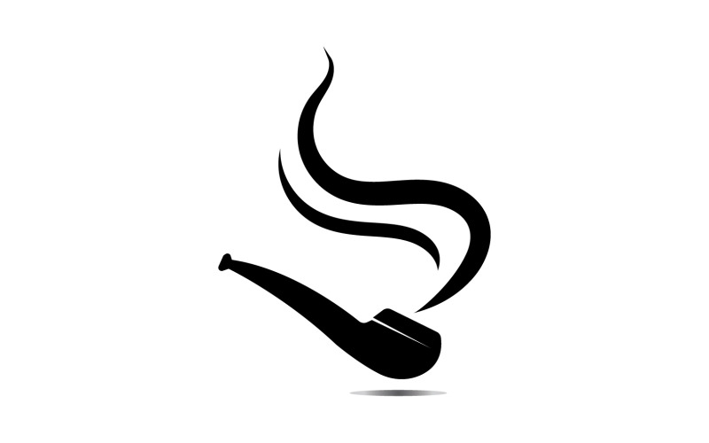 Fumar pipa Logo icono Vector ilustración diseño 22