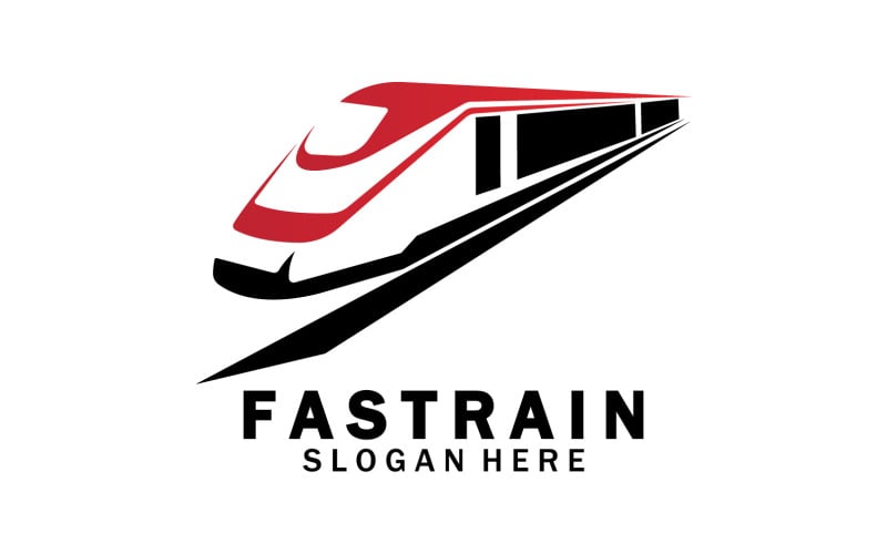 Tren Logo Vector Ilustración Diseño Fast Train Logo 1