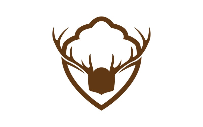 Creative Deer Shield Logo Design Symbol Vector Illustration 12