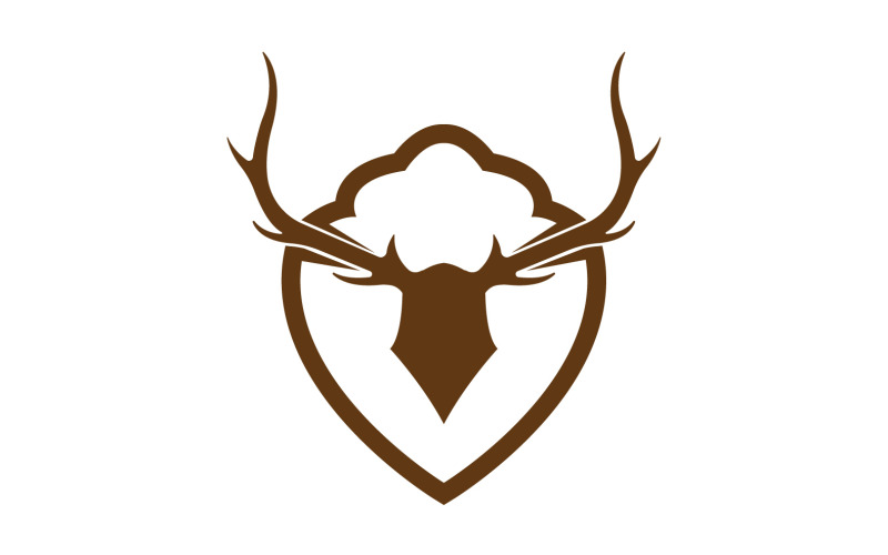 Creative Deer Shield Logo Design Symbol Vector Illustration 28