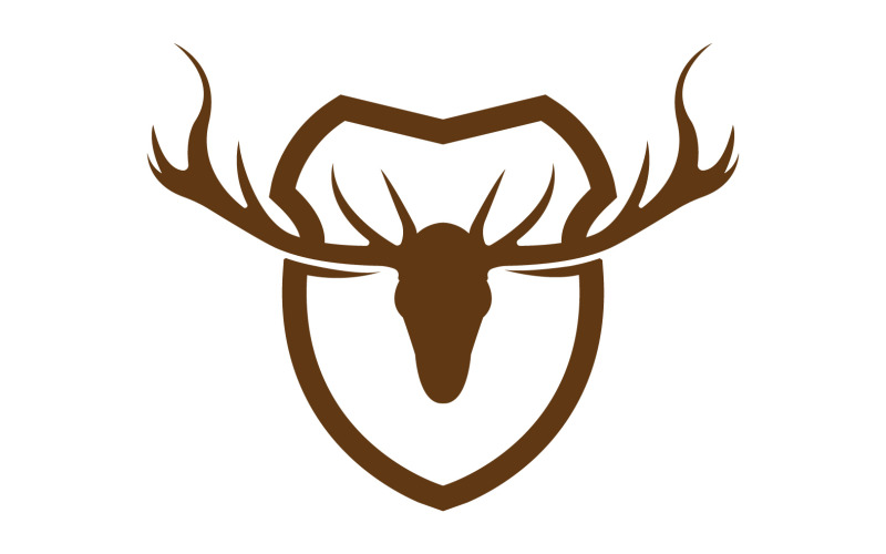 Creative Deer Shield Logo Design Symbol Vector Illustration 9