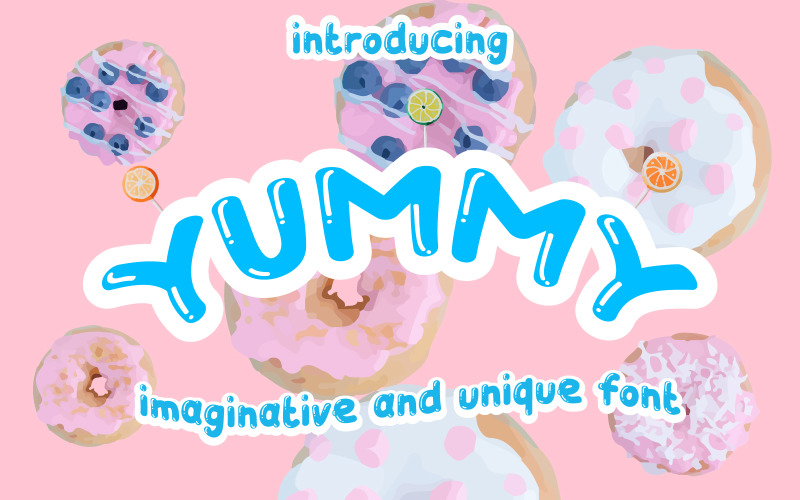 Yummy - Display Handwritten Font #303624 - TemplateMonster