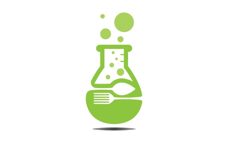 Food Lab logo Vector Icon Illustration Design Template V3
