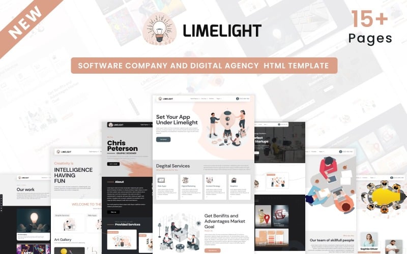 Limelight - Plantilla HTML para empresa de software y agencia digital