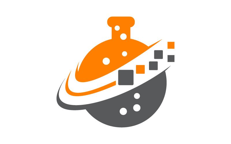Logo numérique de laboratoire sain flacon - TemplateMonster