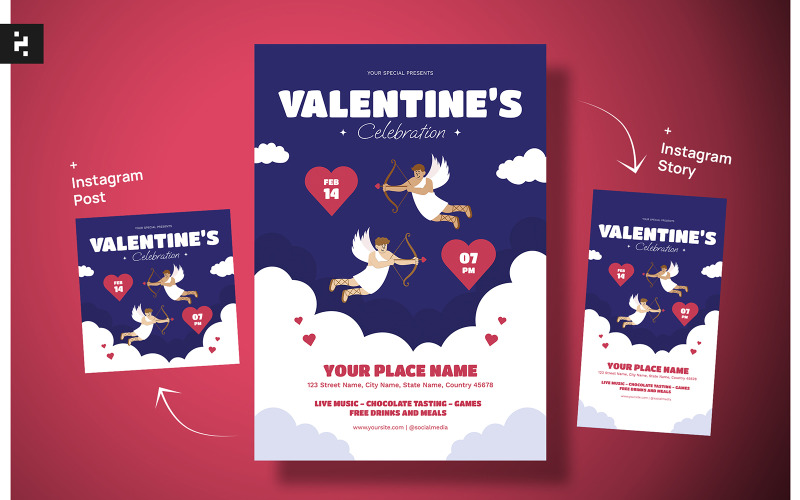 Valentine Day Flyer - Creative Modern - TemplateMonster