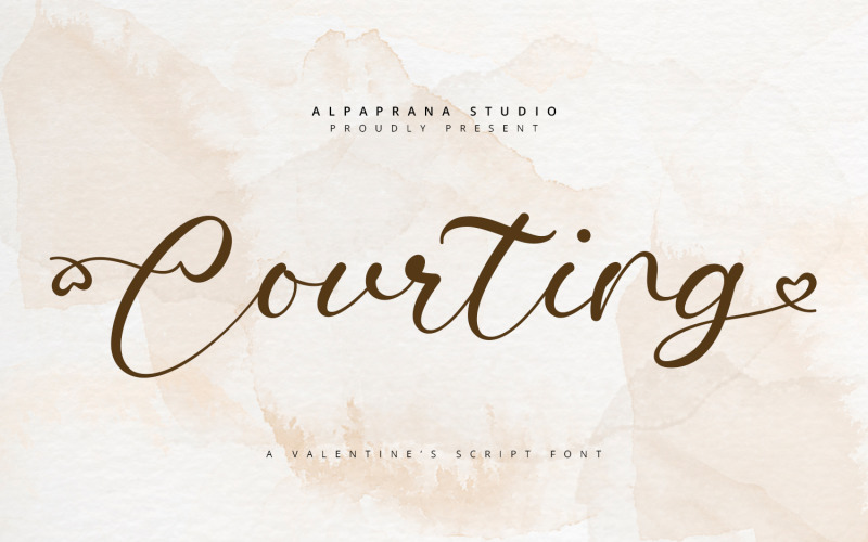 Courting - Valentine Script Font #304244 - TemplateMonster
