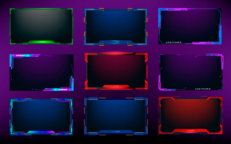 Twitch-Stream-Overlay-Paket inklusive Facecam-Overlay-Design, offline ...