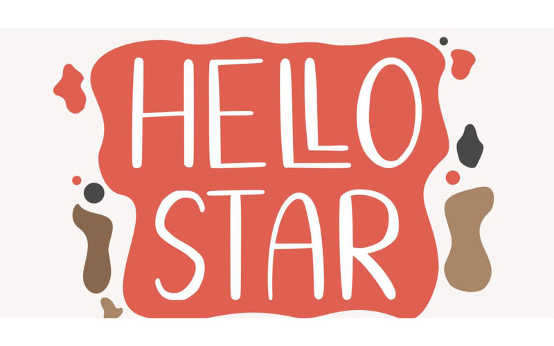 Fuente de dibujo a mano de Hello Star - TemplateMonster