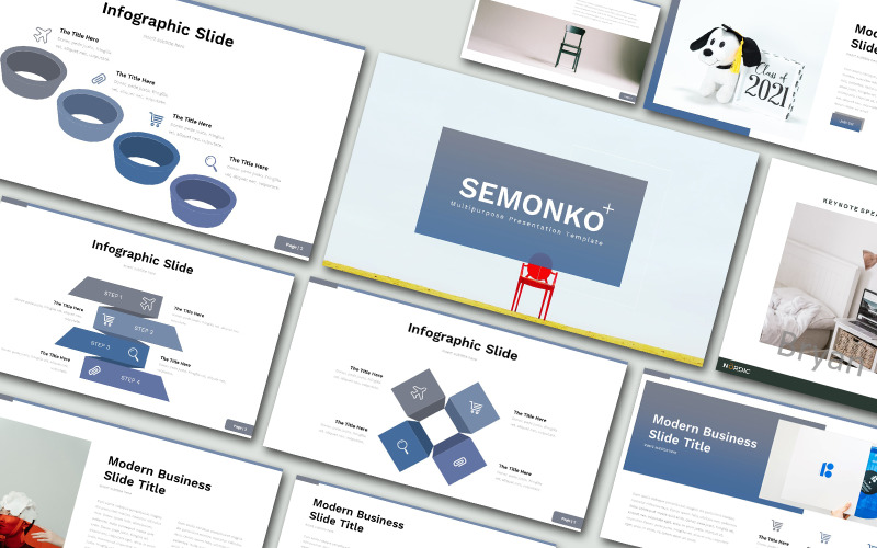 Modèle Powerpoint polyvalent Semonko - TemplateMonster