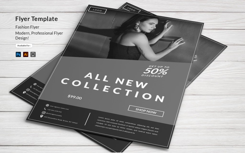 Fashion Collection Flyer Template #304588 - TemplateMonster