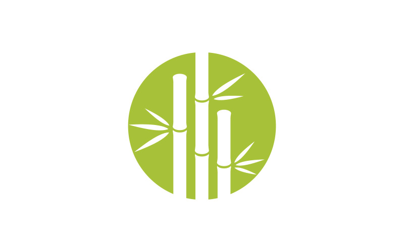 Green Bamboo Logo vector illustration Design V9
