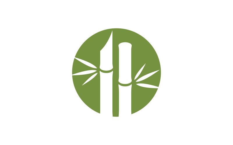Yeşil Bambu Logo vektör çizim Tasarım V11 - TemplateMonster