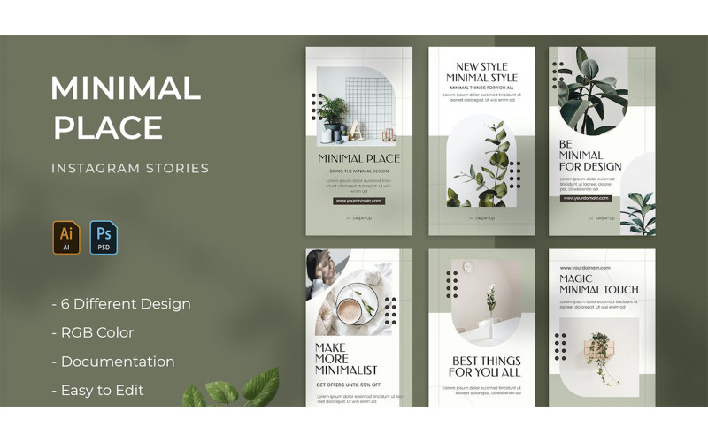 Minimal Place Instagram Story Template - TemplateMonster