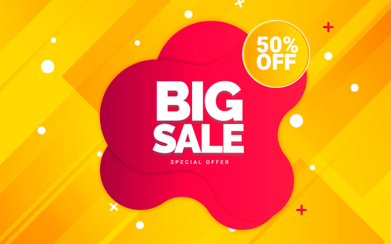 Banner de marketing de venta con vector de diseño de precio
