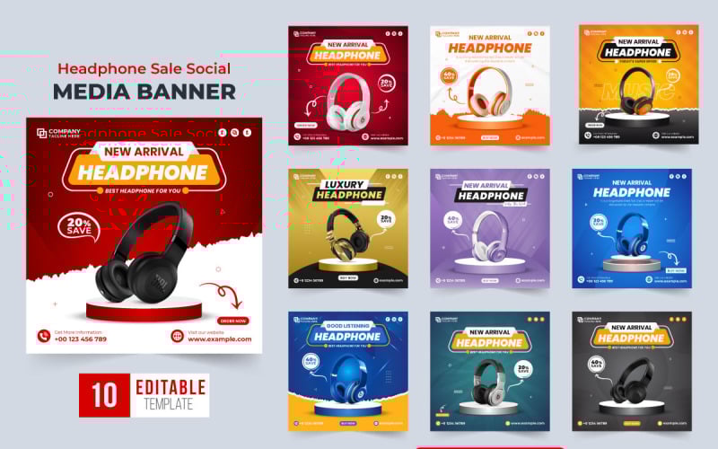 Electronic store promotion template set - TemplateMonster