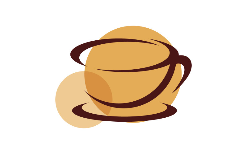 Kaffeetasse Logo Café Vektor Icon Design V12