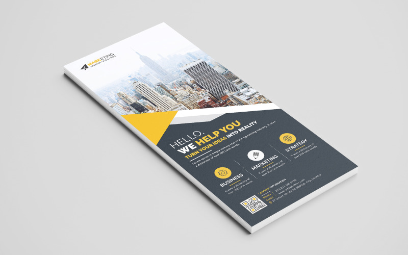 Simple Business DL Flyer, Rack Card Design Template Layout for ...