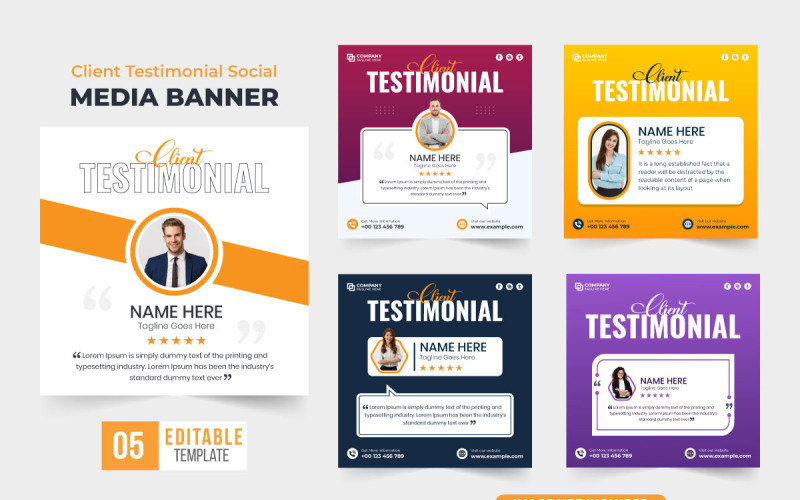 Customer service review template set - TemplateMonster
