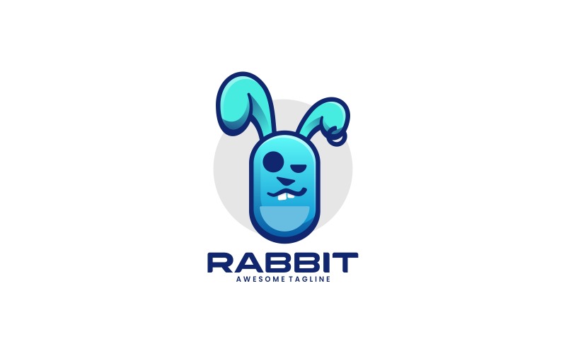 Rabbit Simple Mascot Logo 1 #305210 - TemplateMonster
