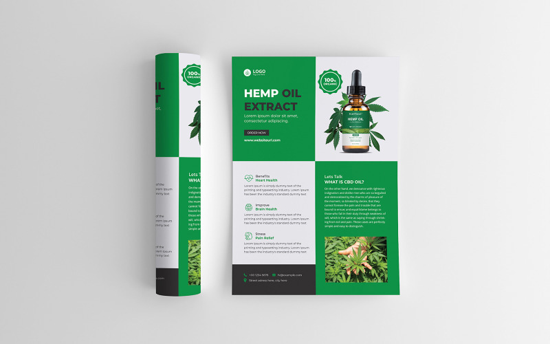 Kenevir veya Cbd Flyer Tasarım Şablonu - TemplateMonster