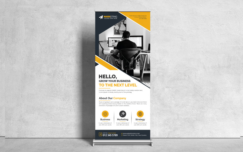 Minimalist Professional Corporate Roll Up Banner, X Banner, Standee ...