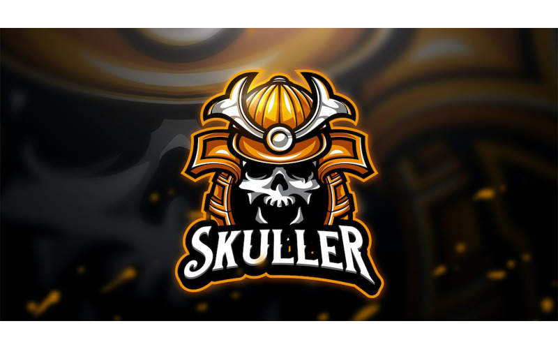 Skuller 2 Mascota y logotipo deportivo - TemplateMonster