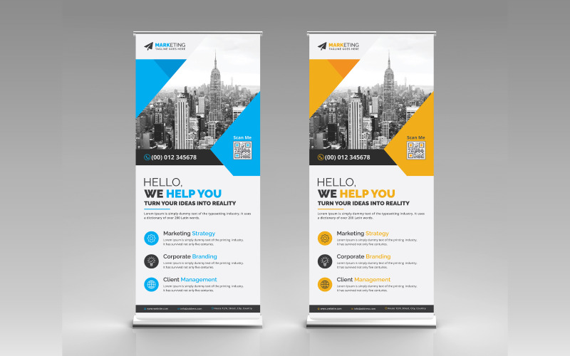 Bannière d'entreprise simple Roll Up, X Banner, Standee, Pull Up, Mise ...