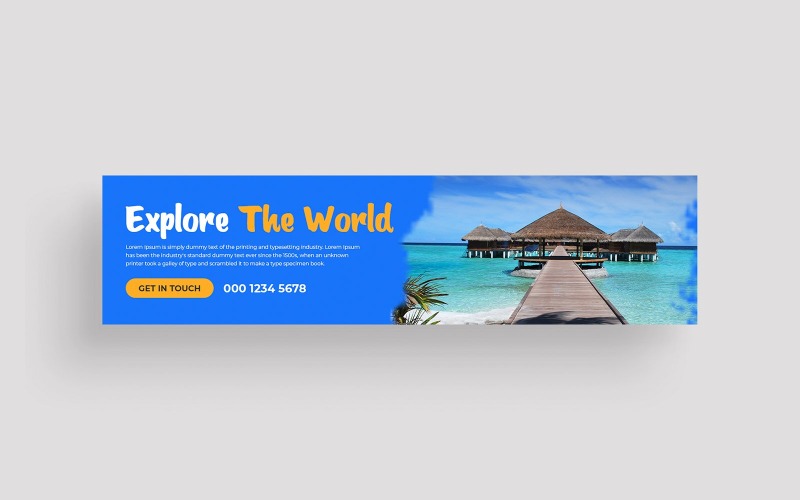 Modèle de photo de couverture LinkedIn de voyage