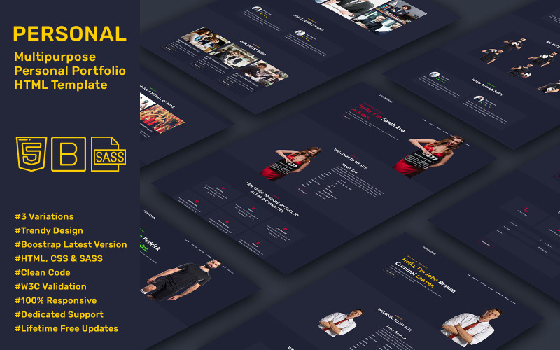 Personal - Plantilla HTML multipropósito para portafolio personal